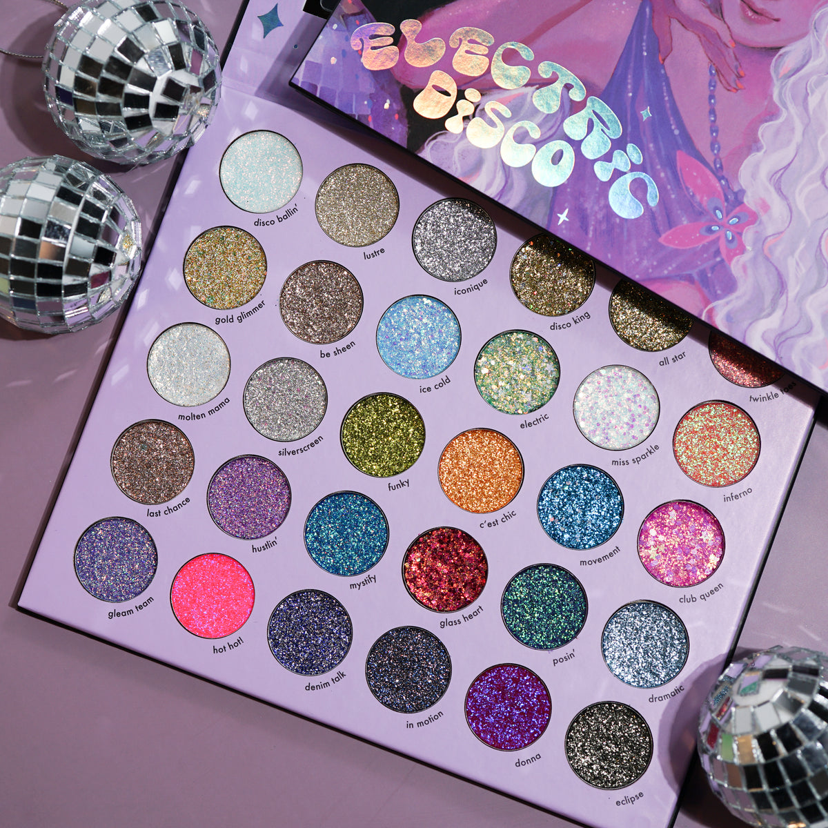 ELECTRIC DISCO Pressed Glitter Palette | KARA BEAUTY