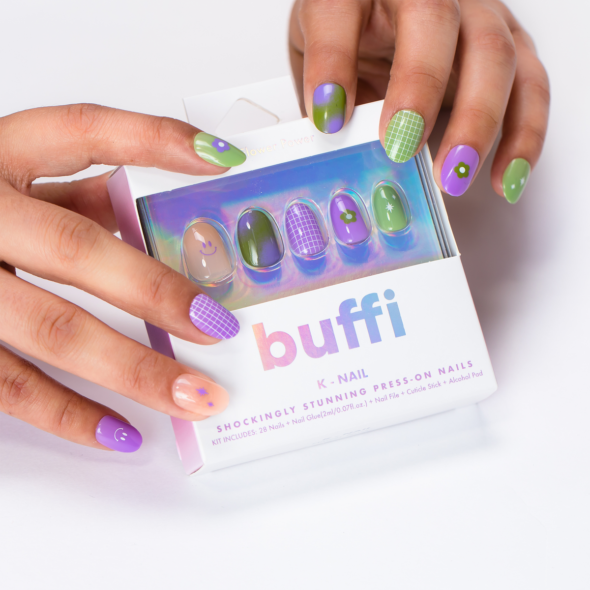 FLOWER POWER Buffi Press On Nails | KARA BEAUTY
