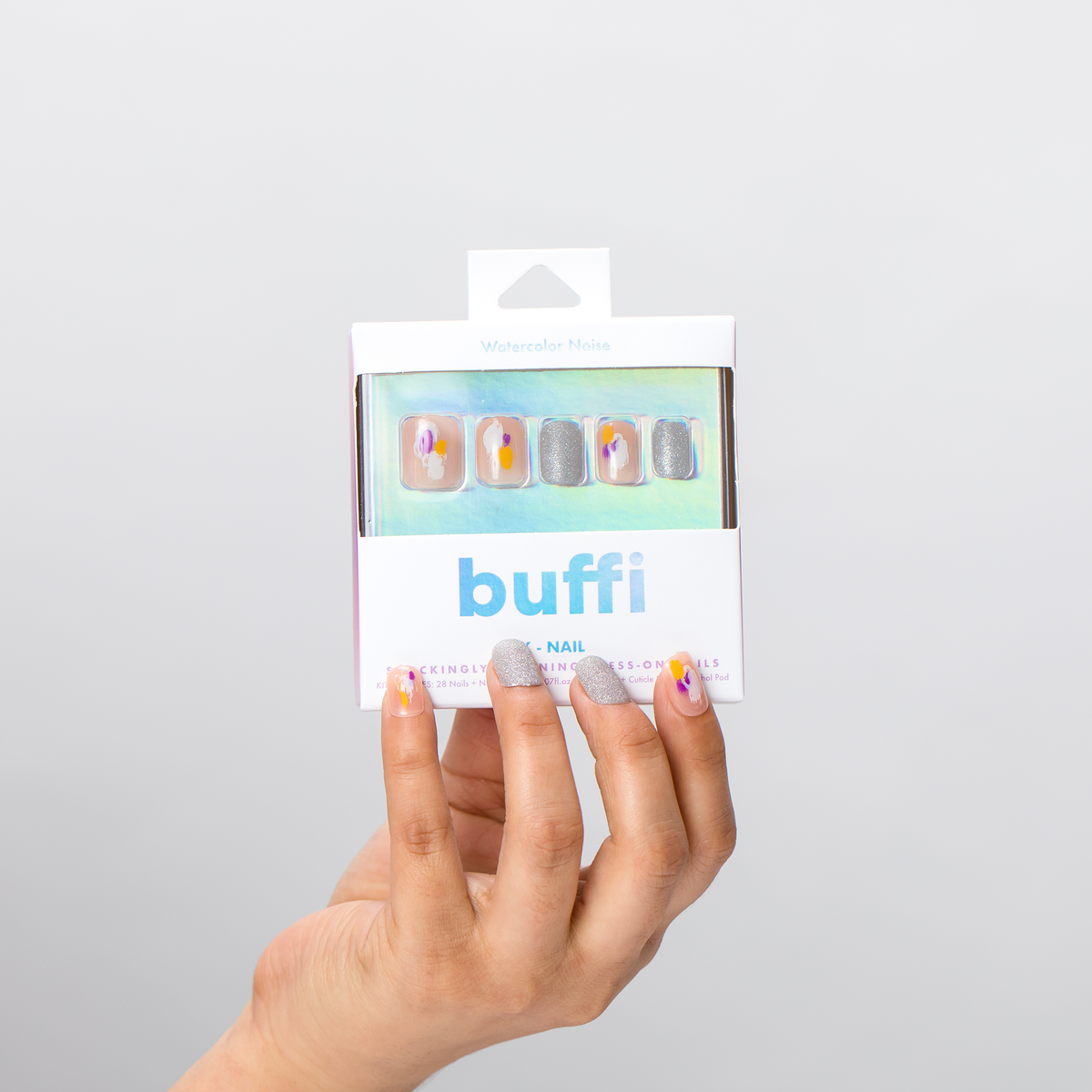 WATERCOLOR NOISE Buffi Press On Nails | KARA BEAUTY